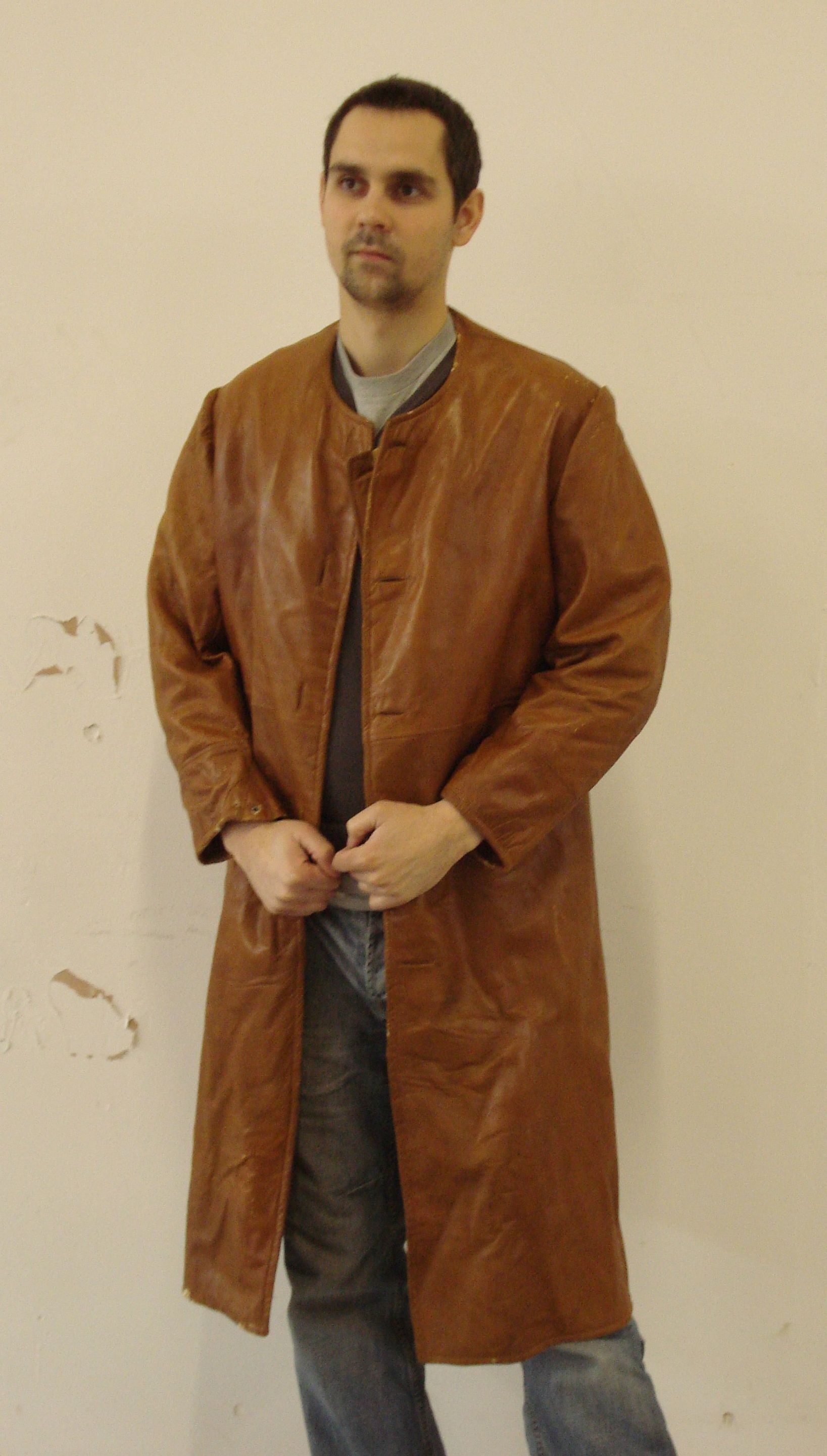 Bonhams Cars : A 1930's leather motoring coat, by Harrods Motor Outfitters
