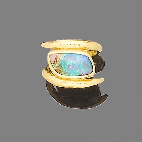 Bonhams : An opal dress ring, by Charmian Harris,