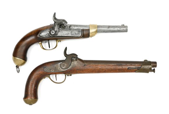 Bonhams : A Liège 12-Bore Percussion Military Pistol Of French 1822 ...