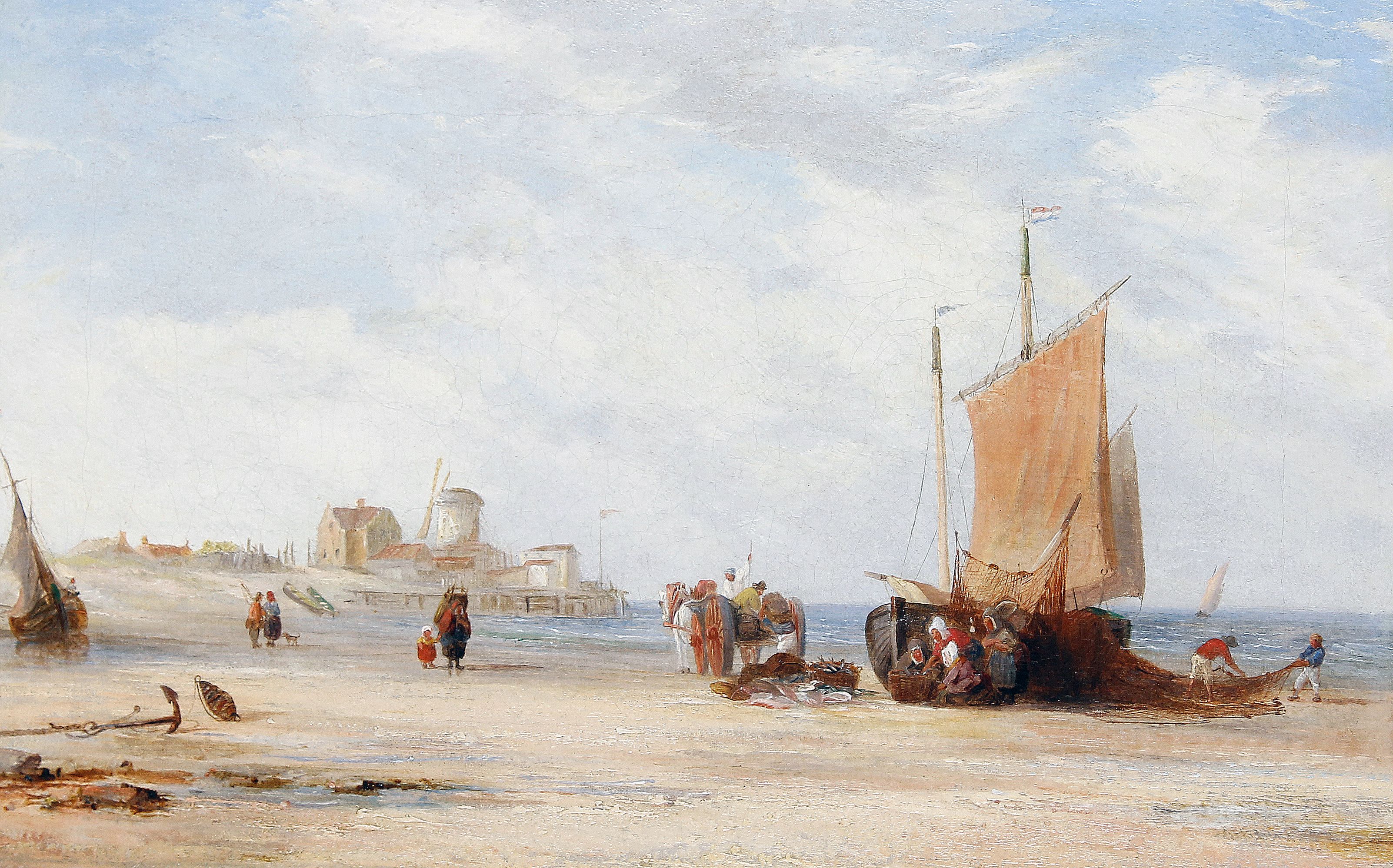 Bonhams : Circle of Edward F. D. Pritchard (British, 1809-1905) Beach ...