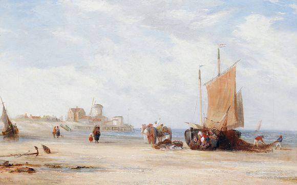 Bonhams : Circle of Edward F. D. Pritchard (British, 1809-1905) Beach ...