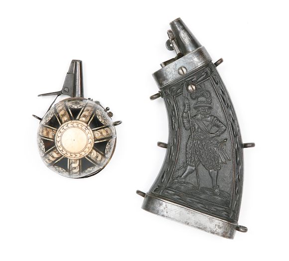 Bonhams : A Fine South German Hemispherical Priming Flask