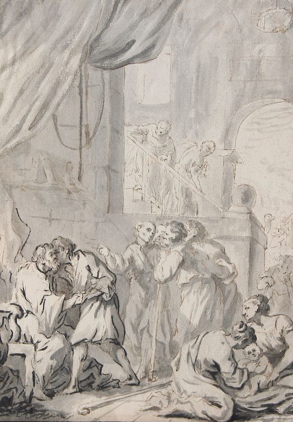 Bonhams : Dutch School, late 17th Century Isaac blessing Jacob ...