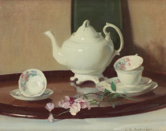 Bonhams : James Bell Anderson (British, 1886-1938) Still life of a ...