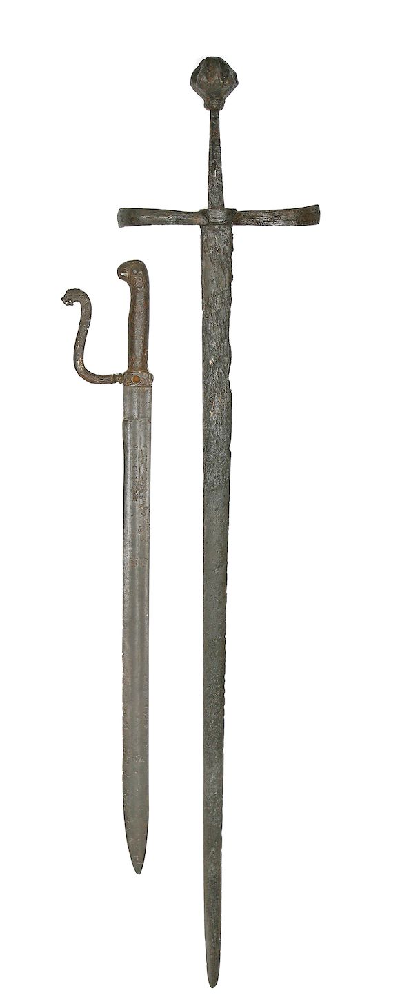 Bonhams : A Rare English Hunting Sword, A Sword In Excavated Condition ...