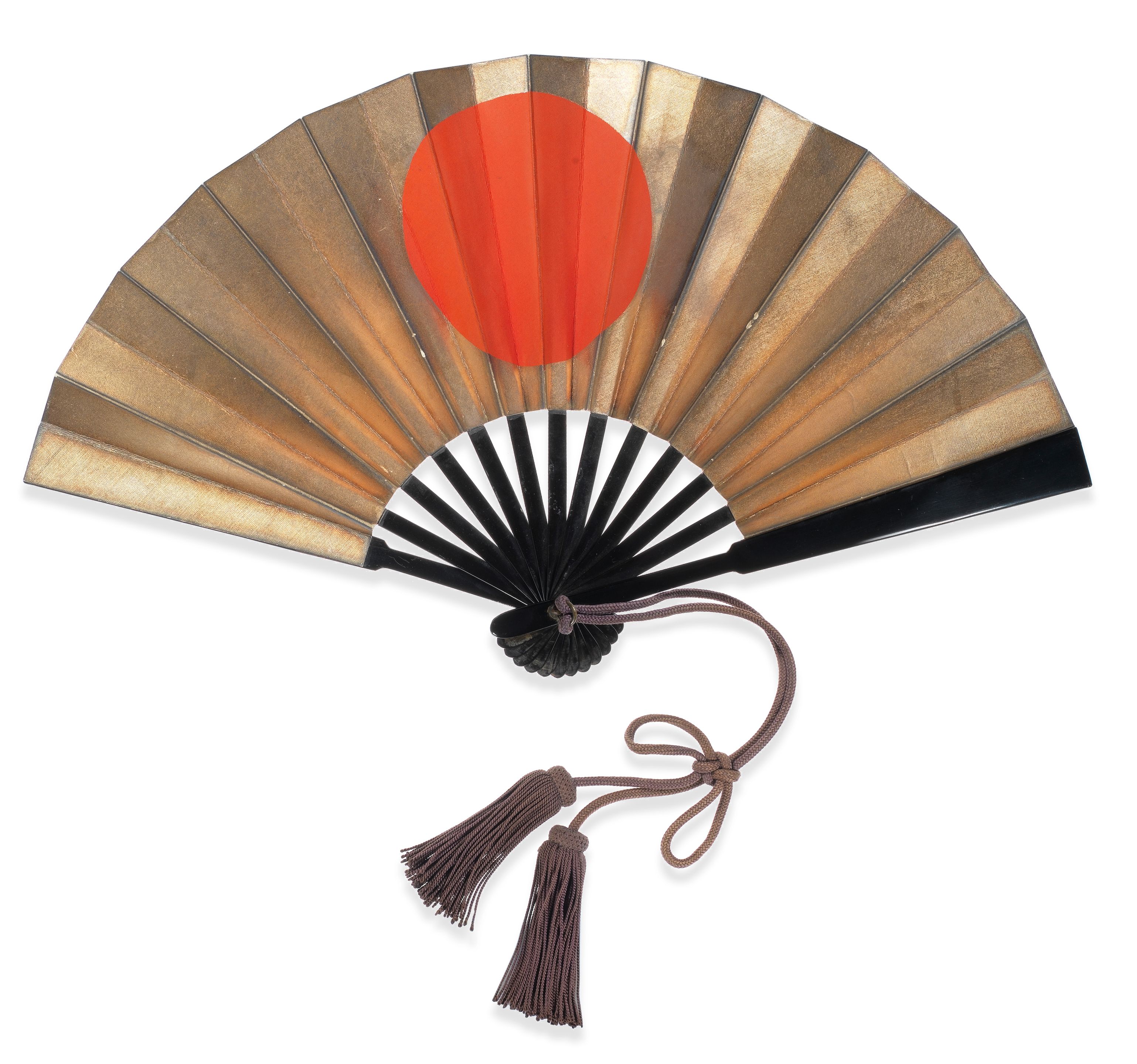 Bonhams : A painted folding gunsen (folding war fan) Second half of the ...