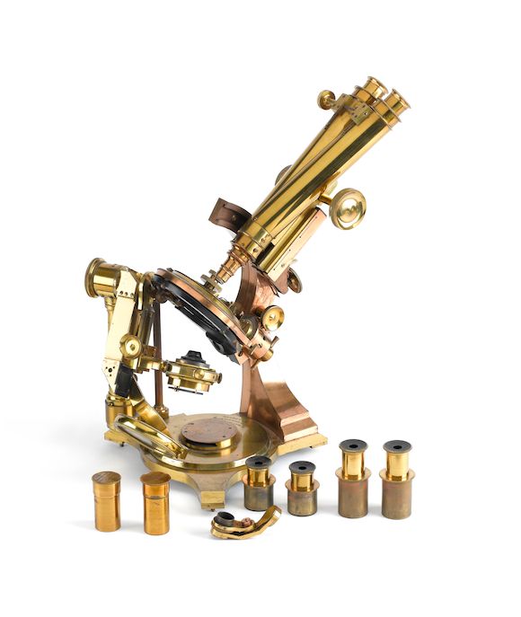 Bonhams : A fine and rare Watson-Draper compound binocular microscope ...