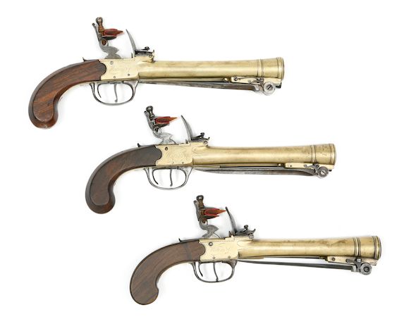 Bonhams : A Rare Waters Patent Flintlock Box-Lock Blunderbuss-Pistol