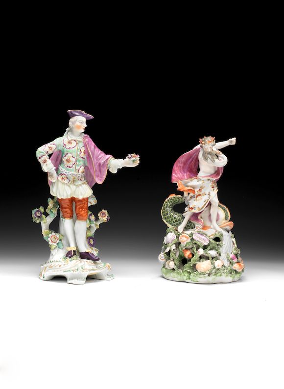 Bonhams : A Derby Figure of Neptune, circa 1770-75