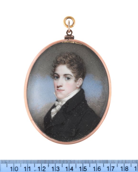 Bonhams : Adam Buck (Irish, 1759-1833) A Gentleman, wearing black coat ...