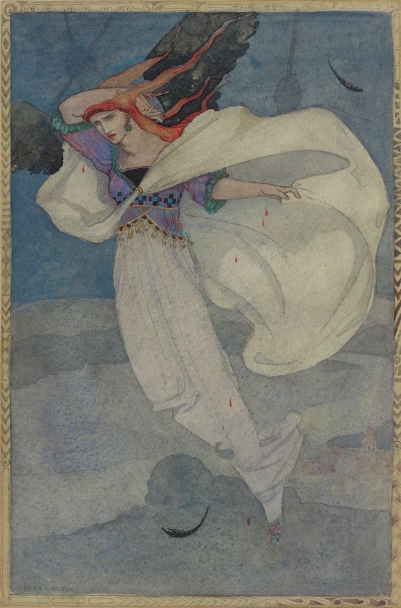 Bonhams : Cecile Walton (British, 1891-1956) The travelling companion