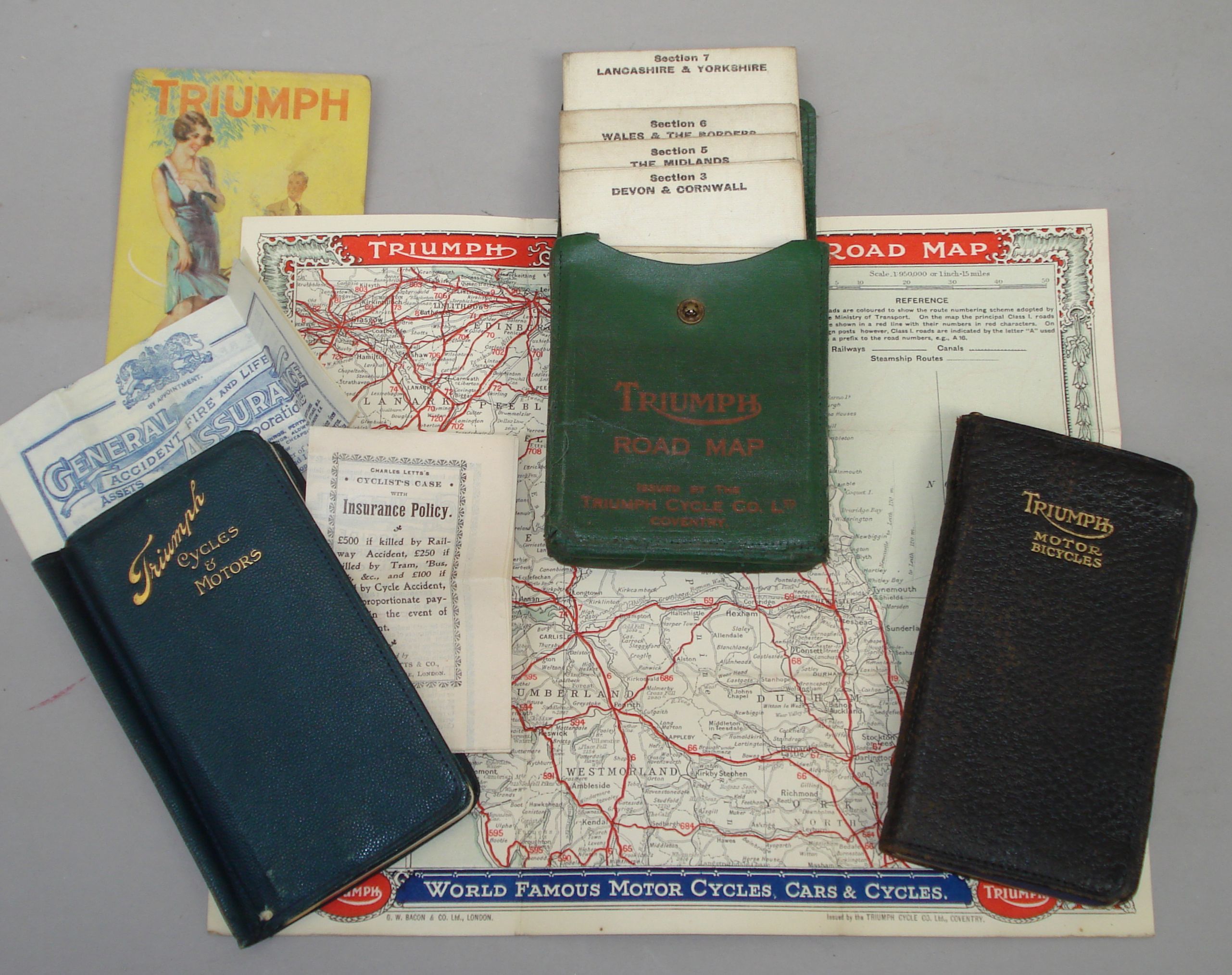 Bonhams Cars : Three Edwardian Triumph Motorcycles pocket accessories,