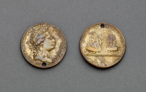Bonhams : Resolution and Adventure Medal, 1772, brass, by John Westwood ...