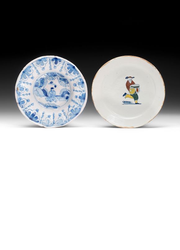 Bonhams : A rare London Delftware plate, circa 1715-25