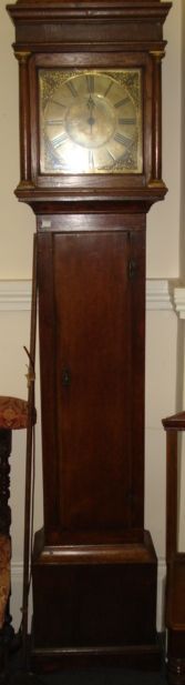 Bonhams : An 18th Century oak longcase clock, restorations, with square ...