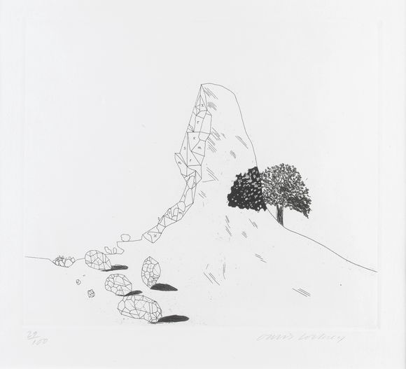 Bonhams : David Hockney (British, born 1937) The Glass Mountain Shattered, from Illustrations ...
