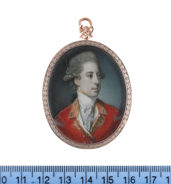 Bonhams : Richard Crosse (British, 1742-1810) An Officer, wearing red ...