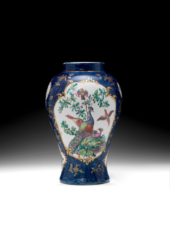 Bonhams : A fine and rare Philip Christian and Co vase, circa 1765-70