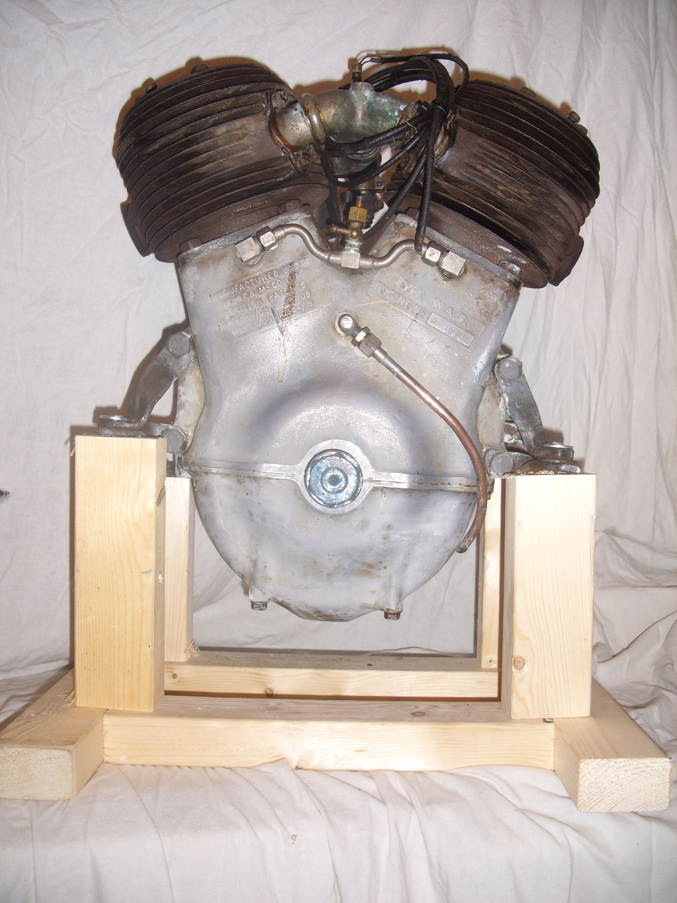 Bonhams Cars : A 1922 Barr & Stroud 980cc WA9 sleeve valve v-twin engine,