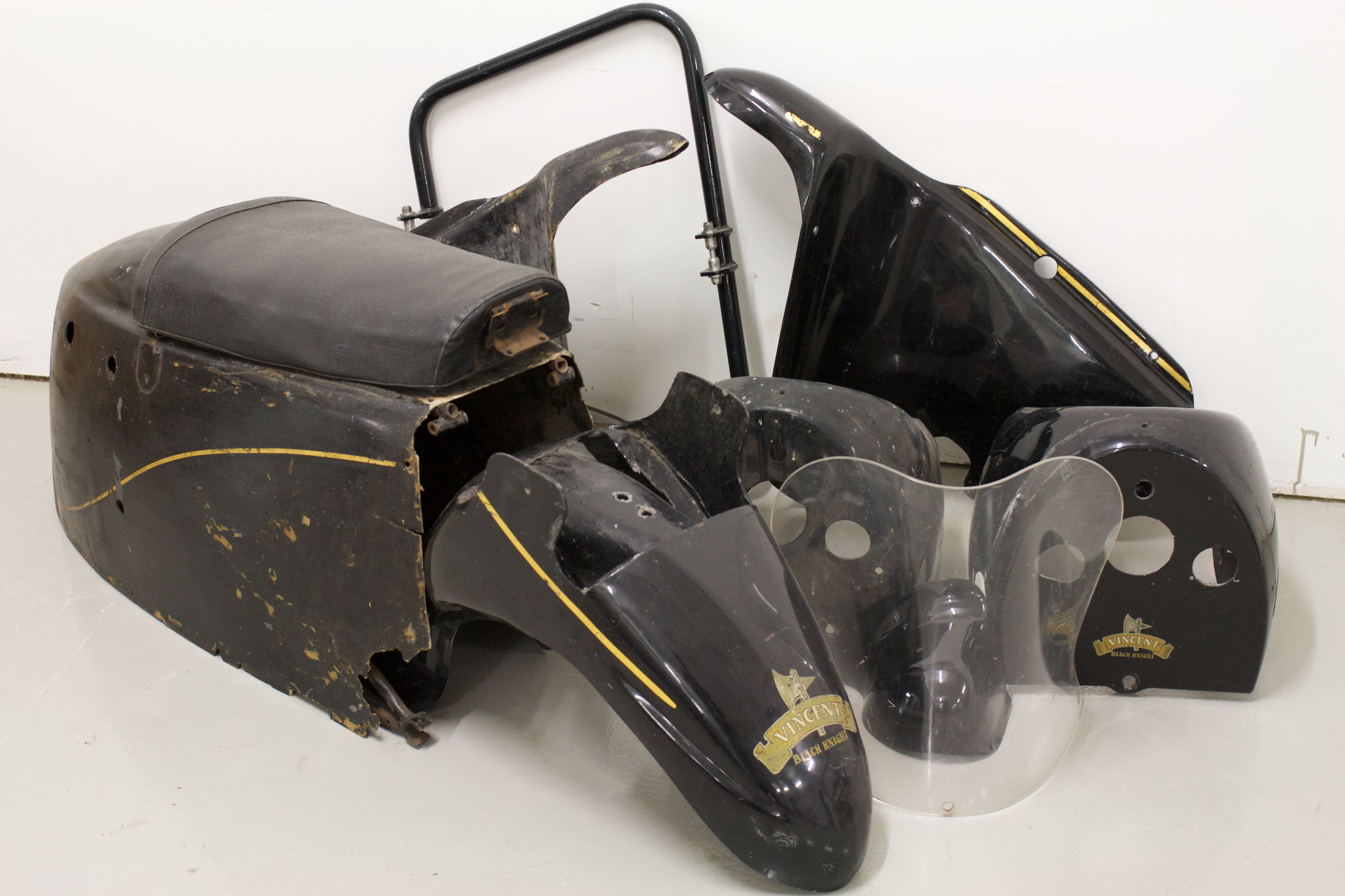 Bonhams Cars : A set of Vincent Black Knight fibreglass bodywork,