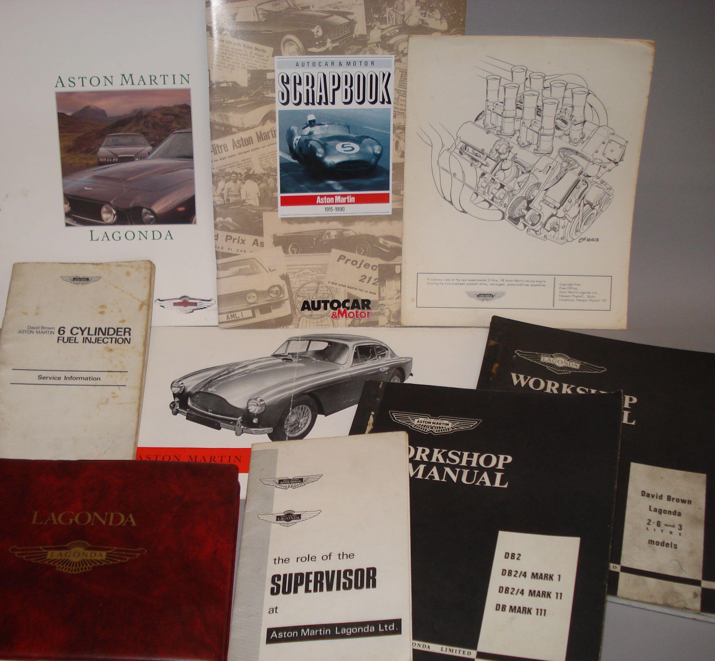 Bonhams Cars : Assorted Aston Martin and Lagonda publications,