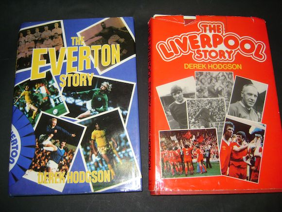 Bonhams : Liverpool/Everton profusely hand signed books