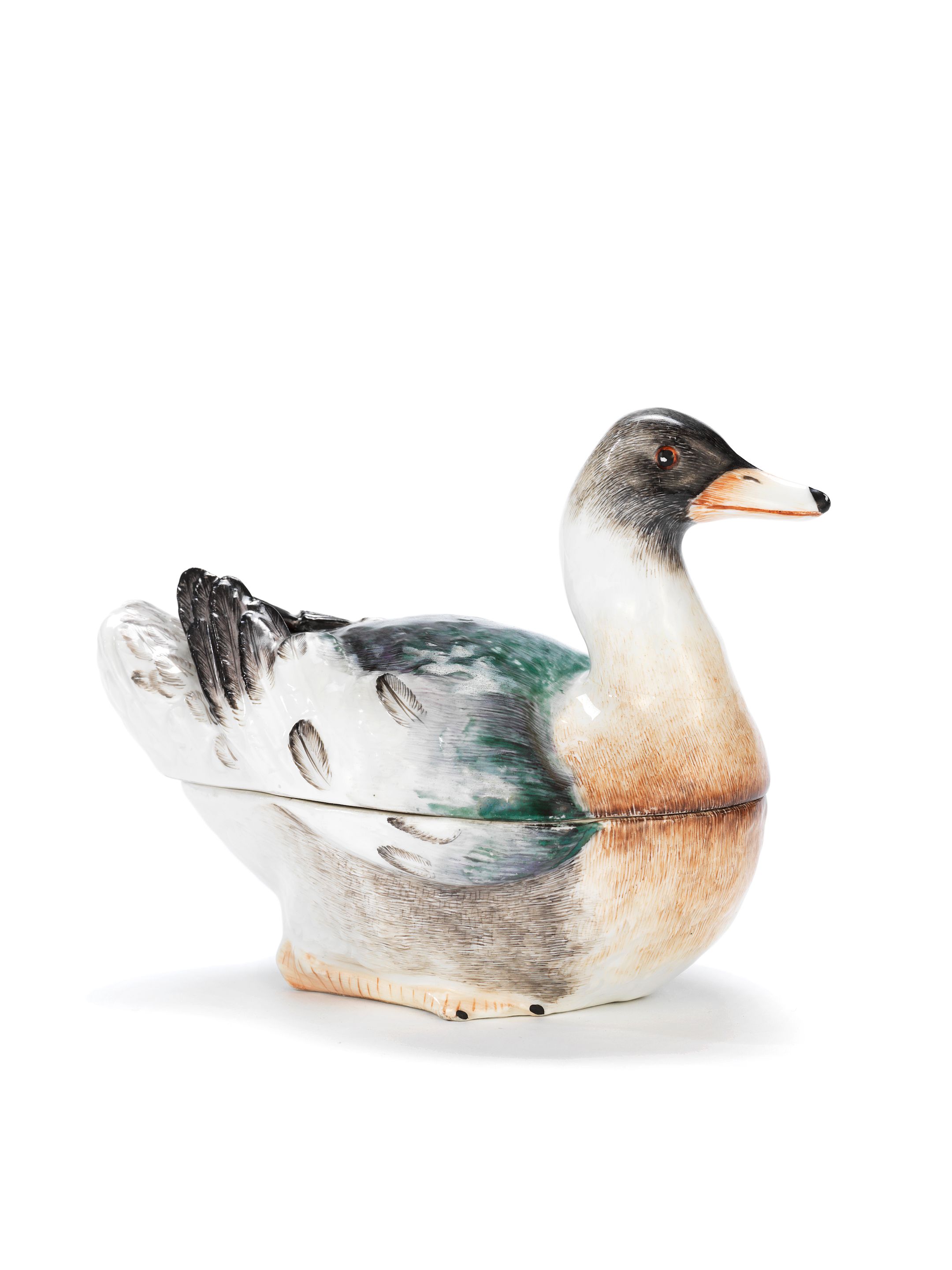 Bonhams : A rare Meissen duck box and cover, circa 1745-50