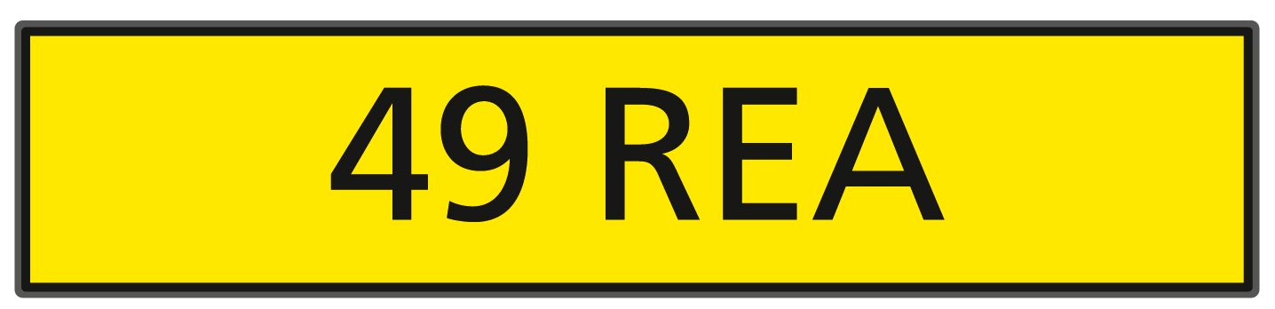 Bonhams Cars : The registration number '49 REA',