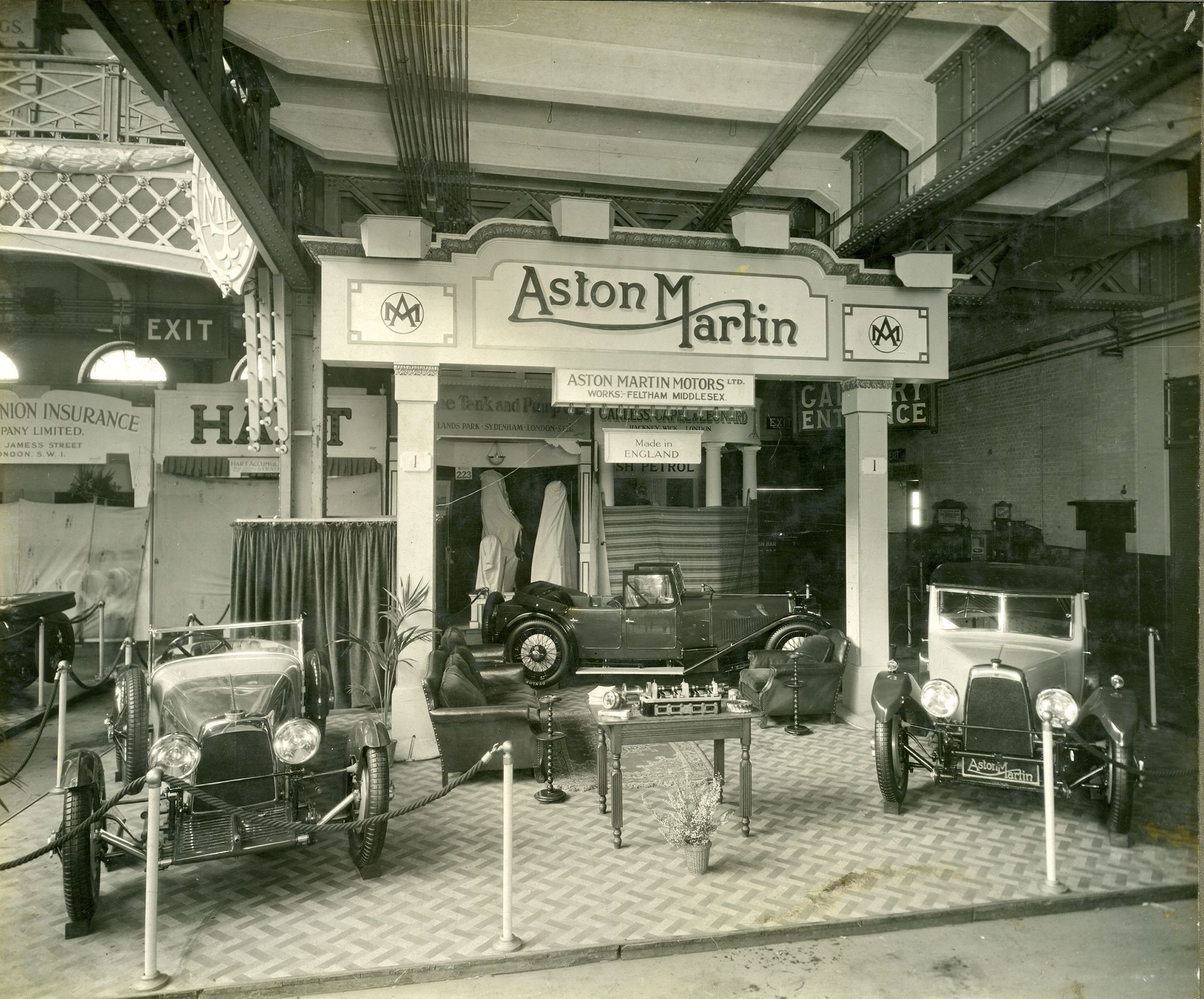 Bonhams Cars : The Aston Martin stand at the 1927 Motor Show ...