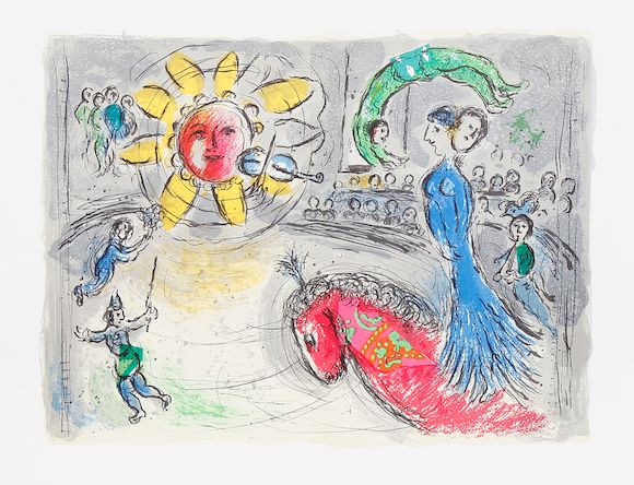 Bonhams : Marc Chagall (Russian/French, 1887-1985) Through the looking ...