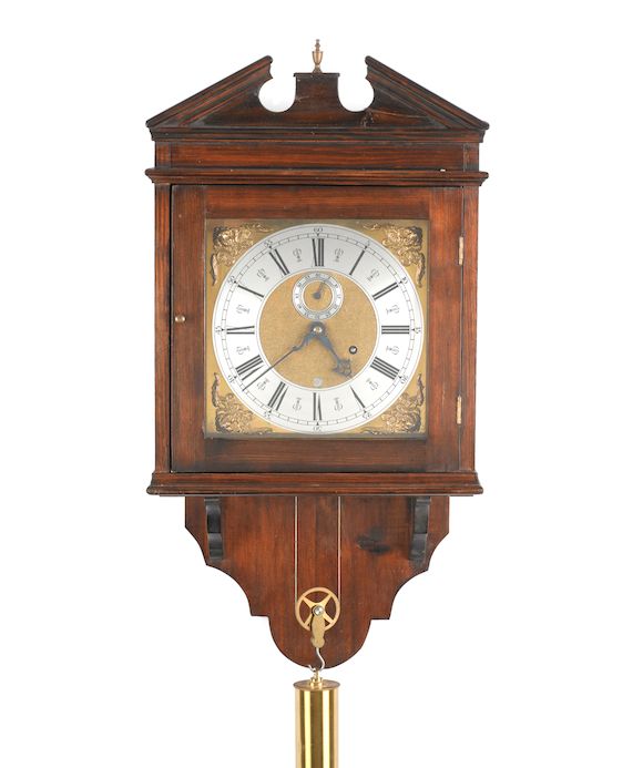 Bonhams : An eight day "single train" wall clock with full strike John ...