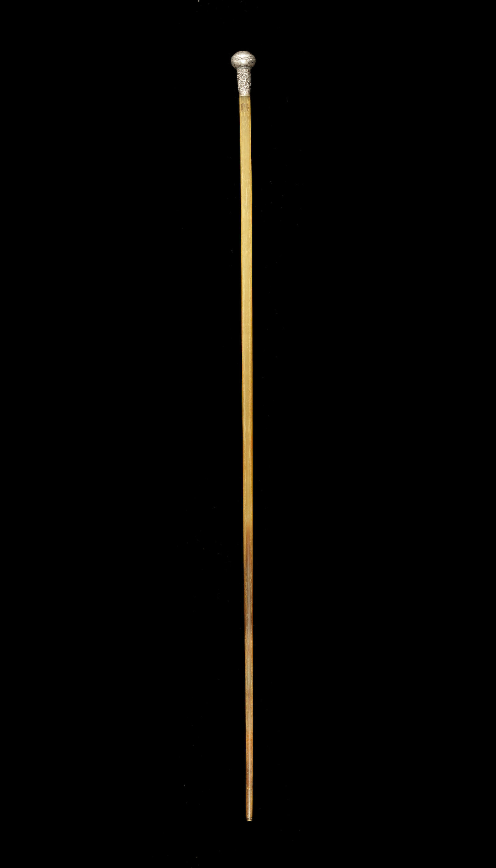 Bonhams A Silver Mounted Rhinoceros Horn Walking Cane 19th Century