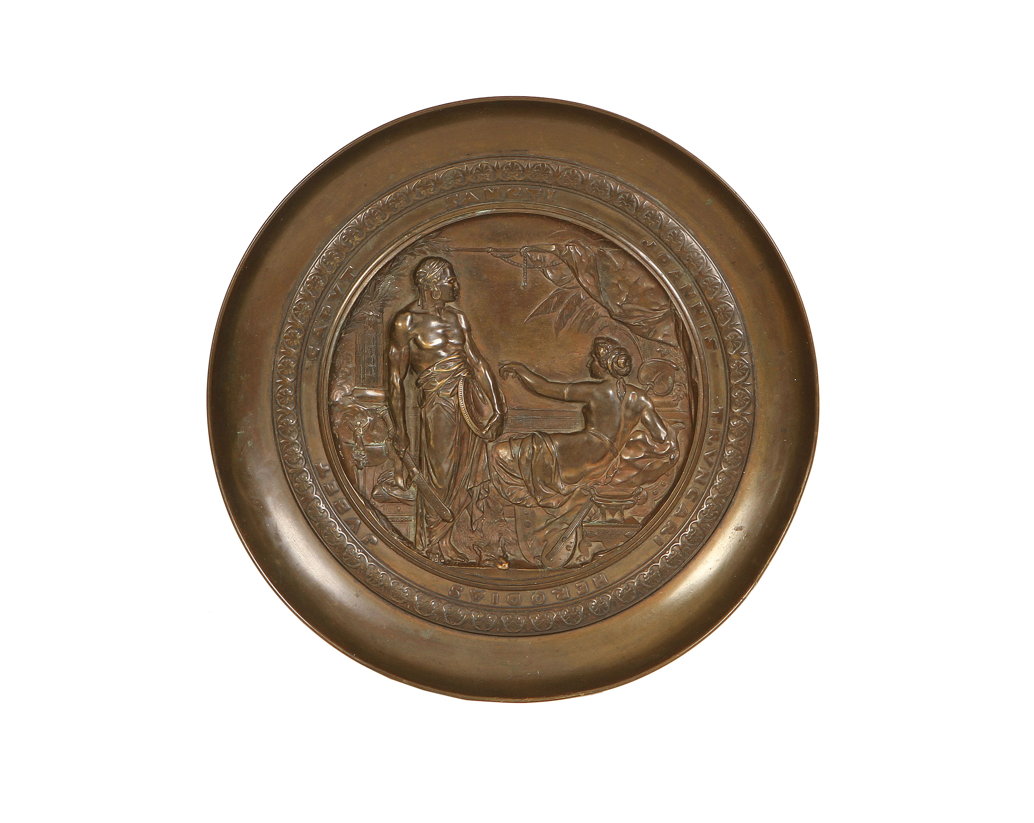 Bonhams : A late 19th century French bronze tazza depicting Herodias ...
