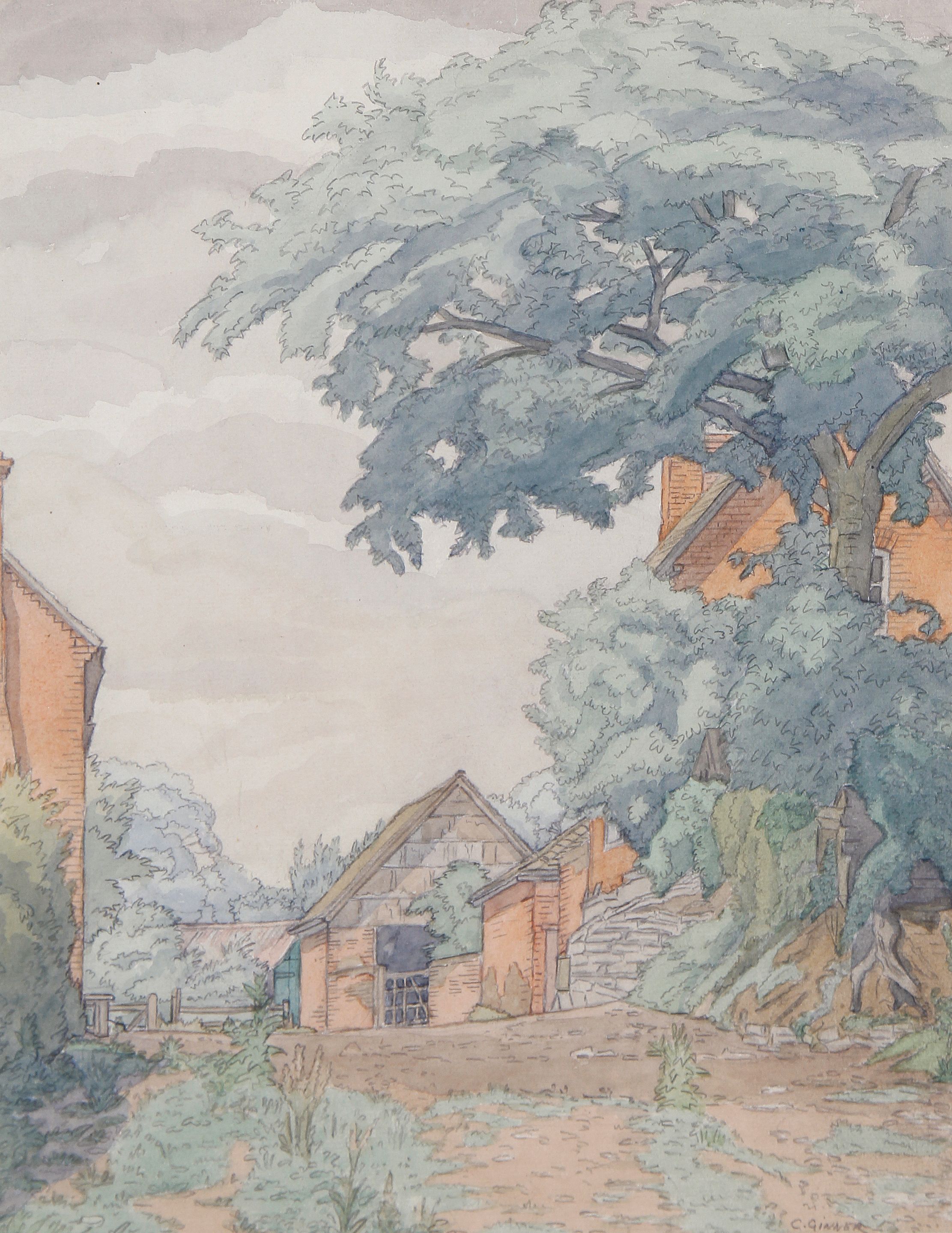 Bonhams : Charles Isaac Ginner (French, 1878-1952) Farmhouses