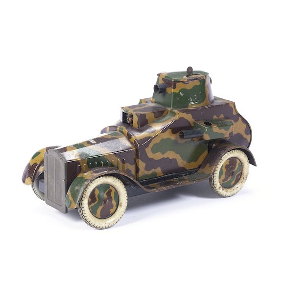 Bonhams : A tinplate clockwork four-wheel Armoured Car 1