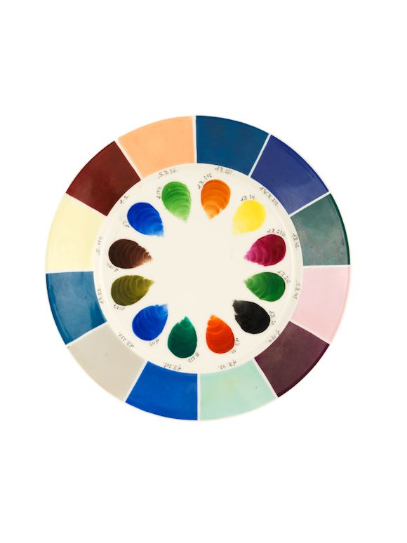 Bonhams : A rare Limoges palette plate, late 19th century