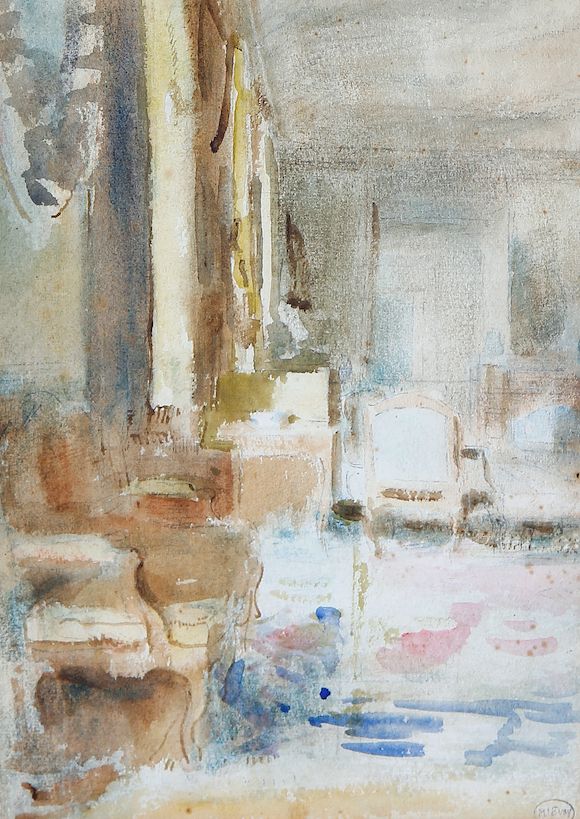 Bonhams : Ambrose McEvoy (British, 1878-1927) Rushbrooke Interior ...