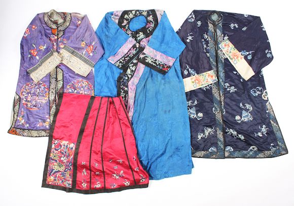 Bonhams : A group of Chinese garments