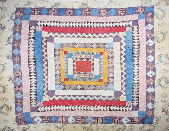 Bonhams : A 19th century patchwork quilt and a Durham quilt