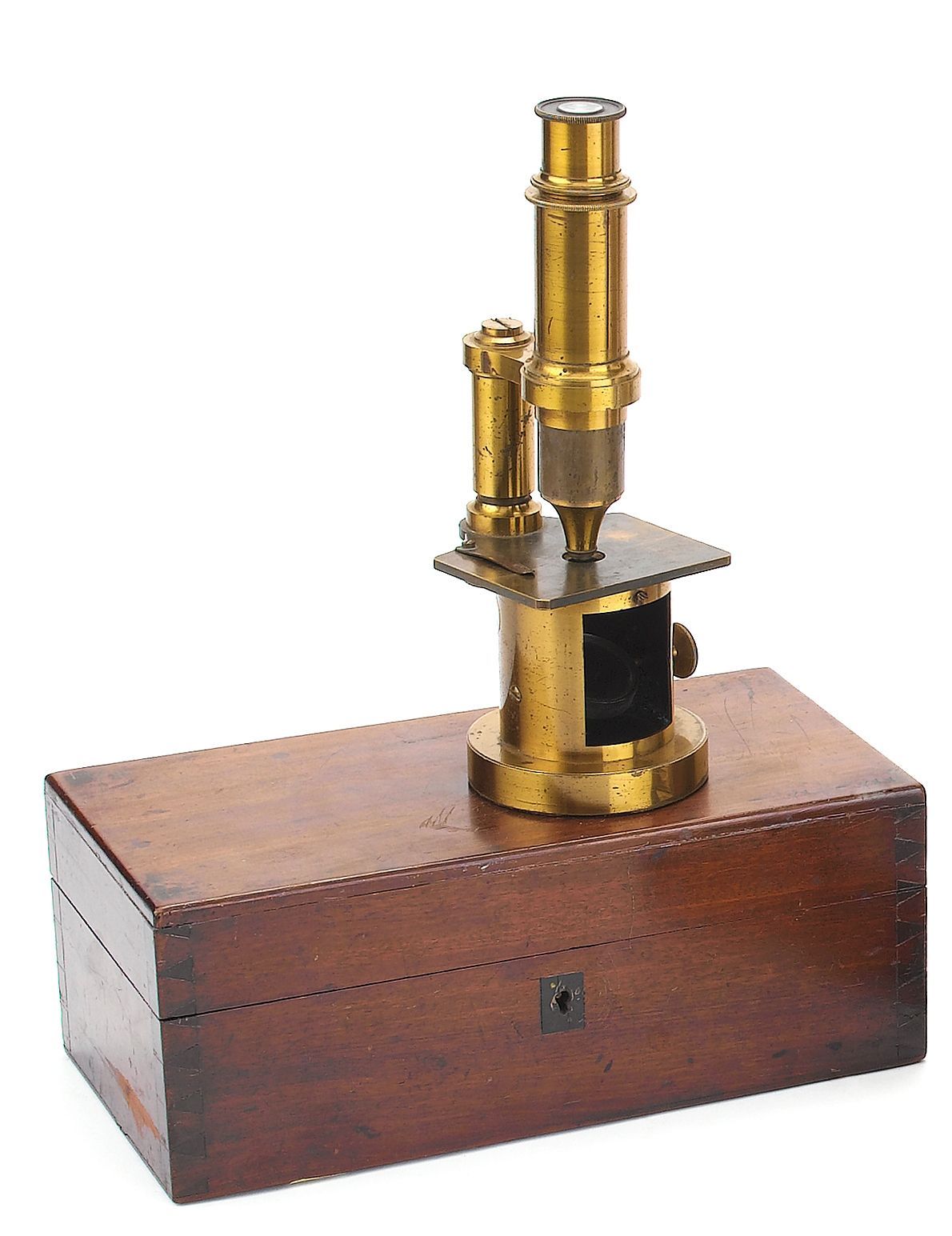 Bonhams : An Edmund Hartnack compound monocular microscope, French, circa 1860,