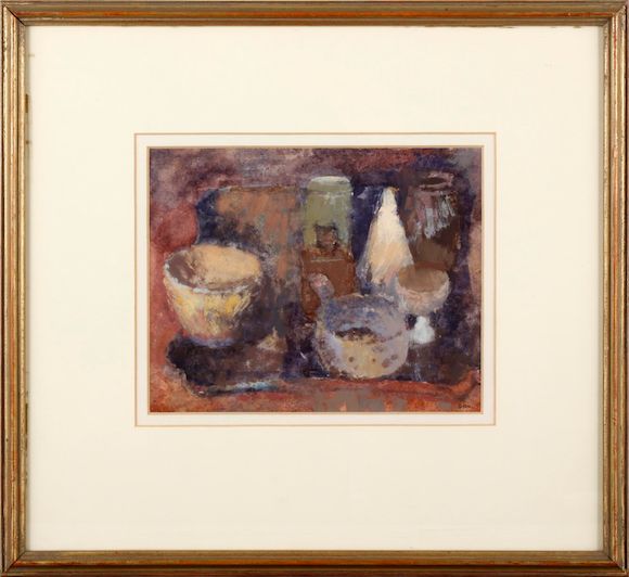 Bonhams : Christa Gaa (British, 1937-1992) Still life with egg cup