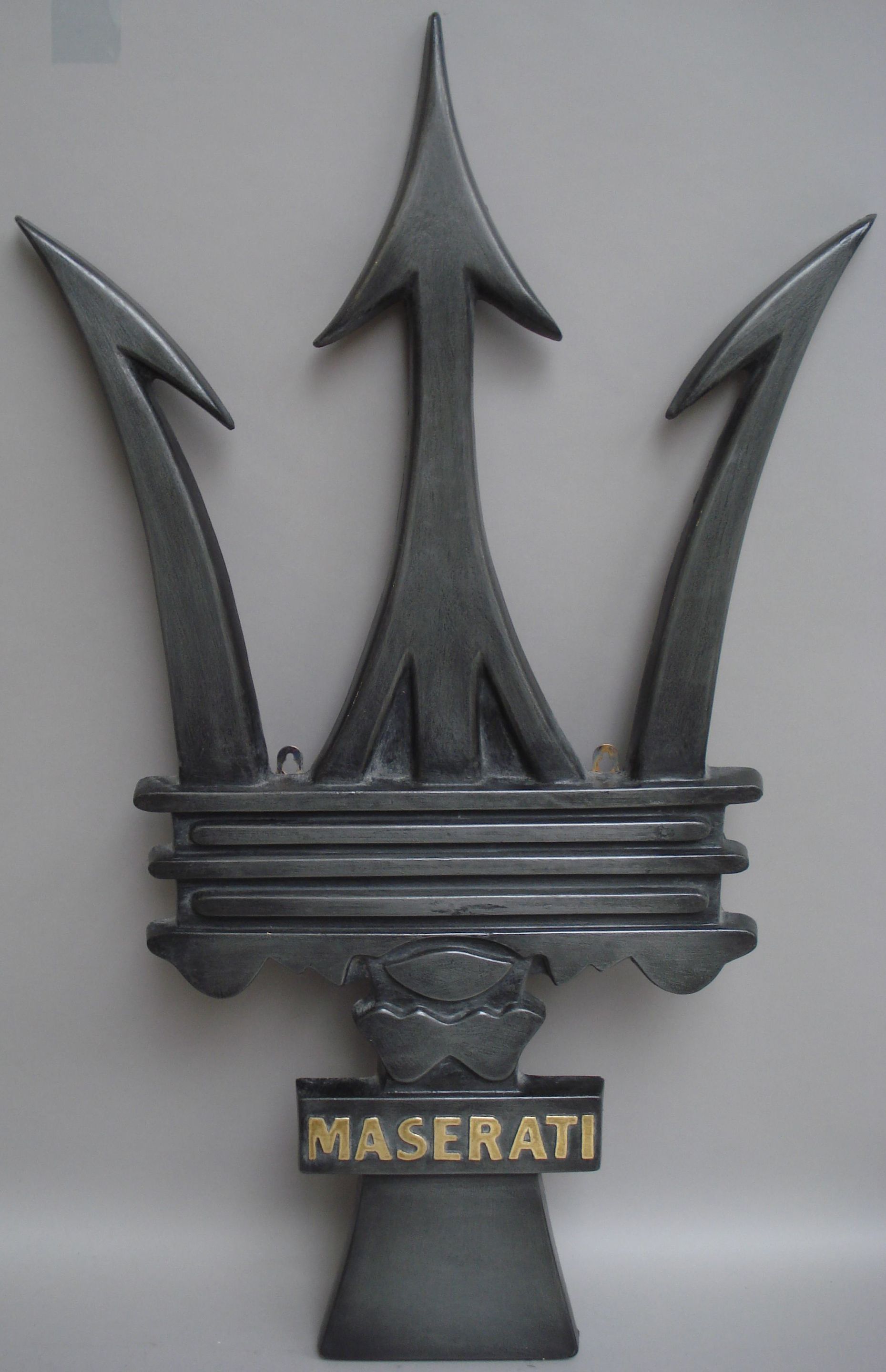 Bonhams Cars : A cold-cast aluminium Maserati trident,