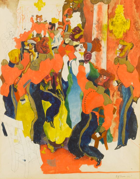 Bonhams : Edward Burra (British, 1905-1976) The Gentle Military 42 x 33 ...