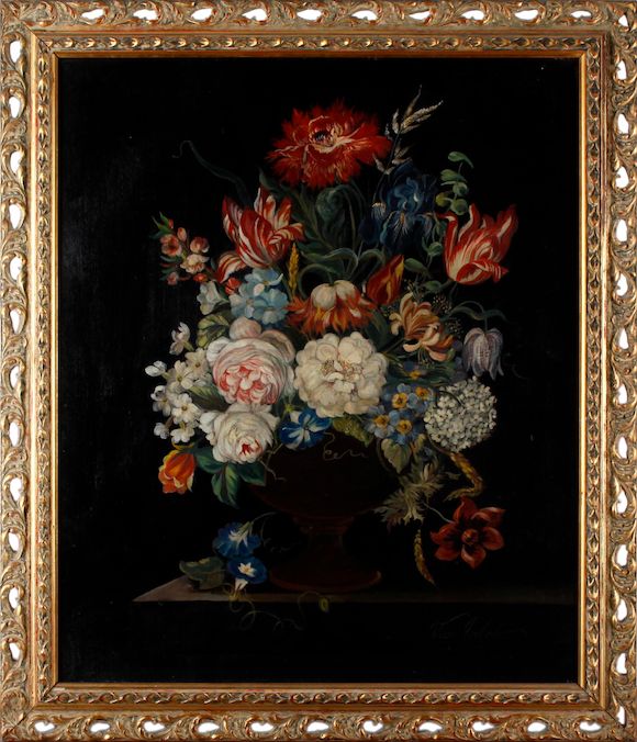 Bonhams : Van Jakob Still life with flowers in an urn