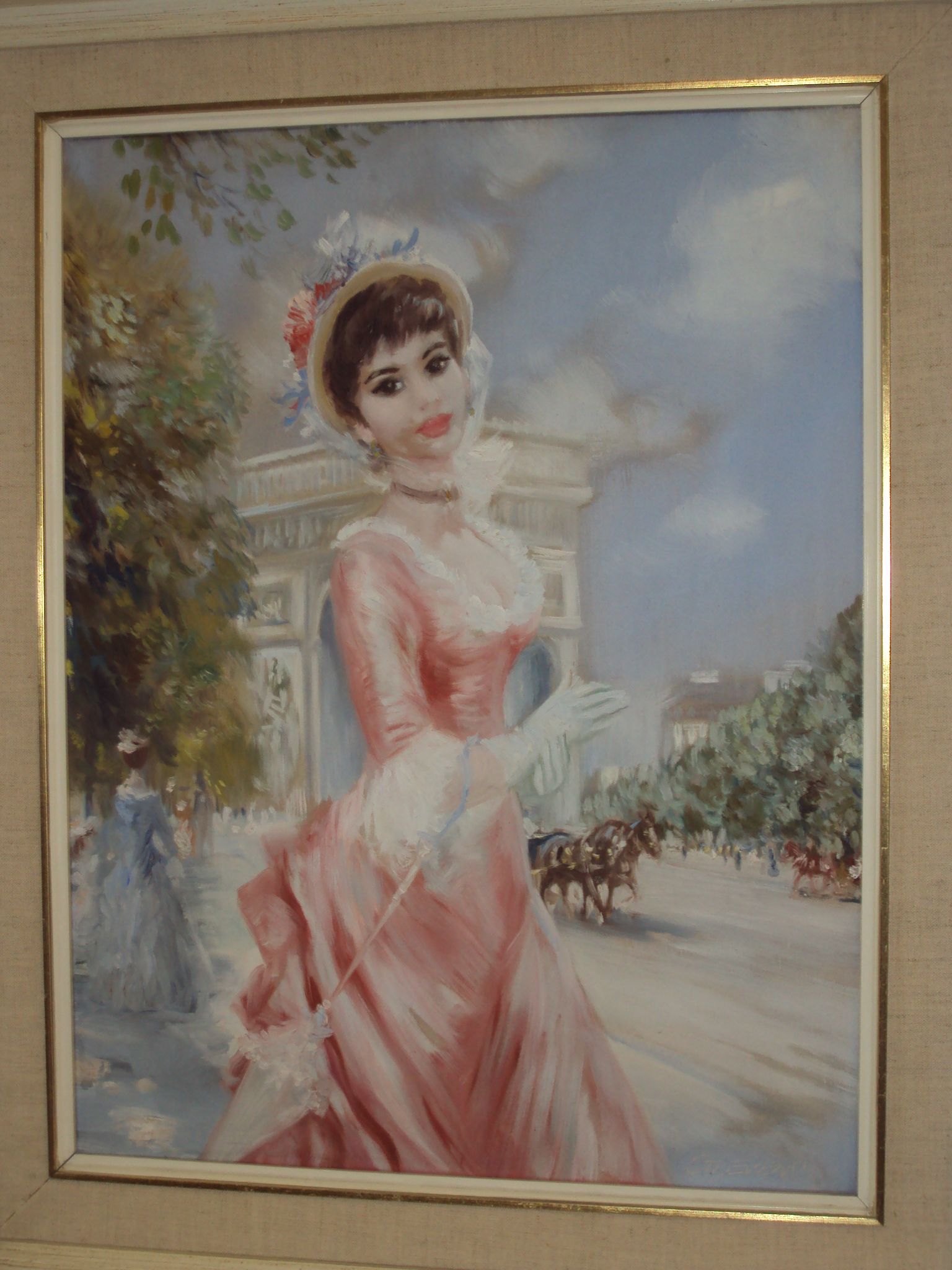 Bonhams : John Strevens (British, 1902-1990) 'La Dame a la Robe Rouge'