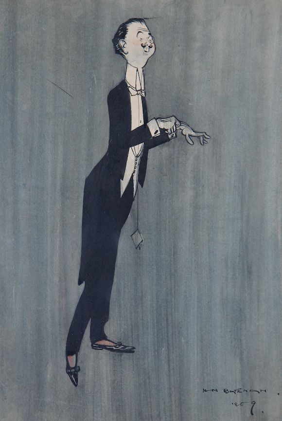 Bonhams : Henry Mayo Bateman (British, 1887-1970) Portrait of a man in ...