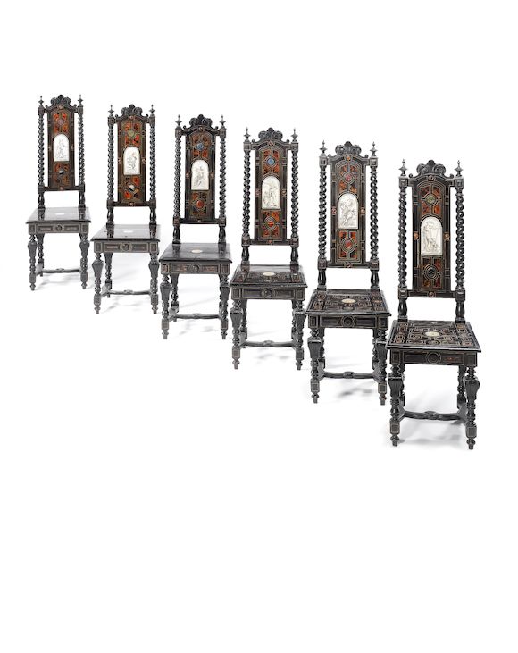 Bonhams : A set of six Italian late 19th/ early 20th century ivory ...