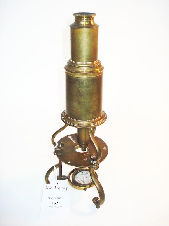 Bonhams A George Adams Brass Culpeper Type Microscope English Circa
