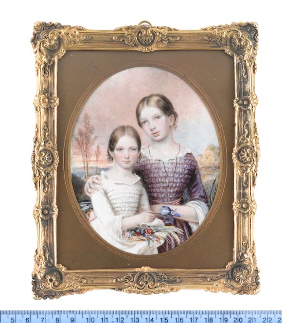 Bonhams : Circle of Reginald Easton (British, 1807-1893) The Misses ...