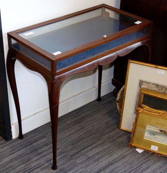 Bonhams : An Edwardian mahogany display table
